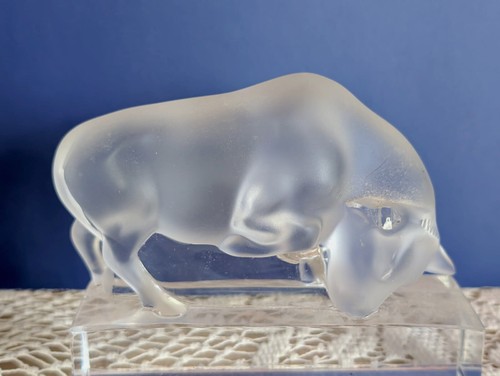 LALIQUE Crystal Bull Paperweight - see description | eBay