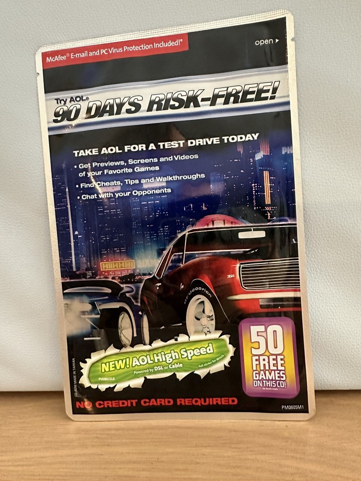 America Online Collectible / Install Disc, AOL CD Muscle Cars - Sealed ...