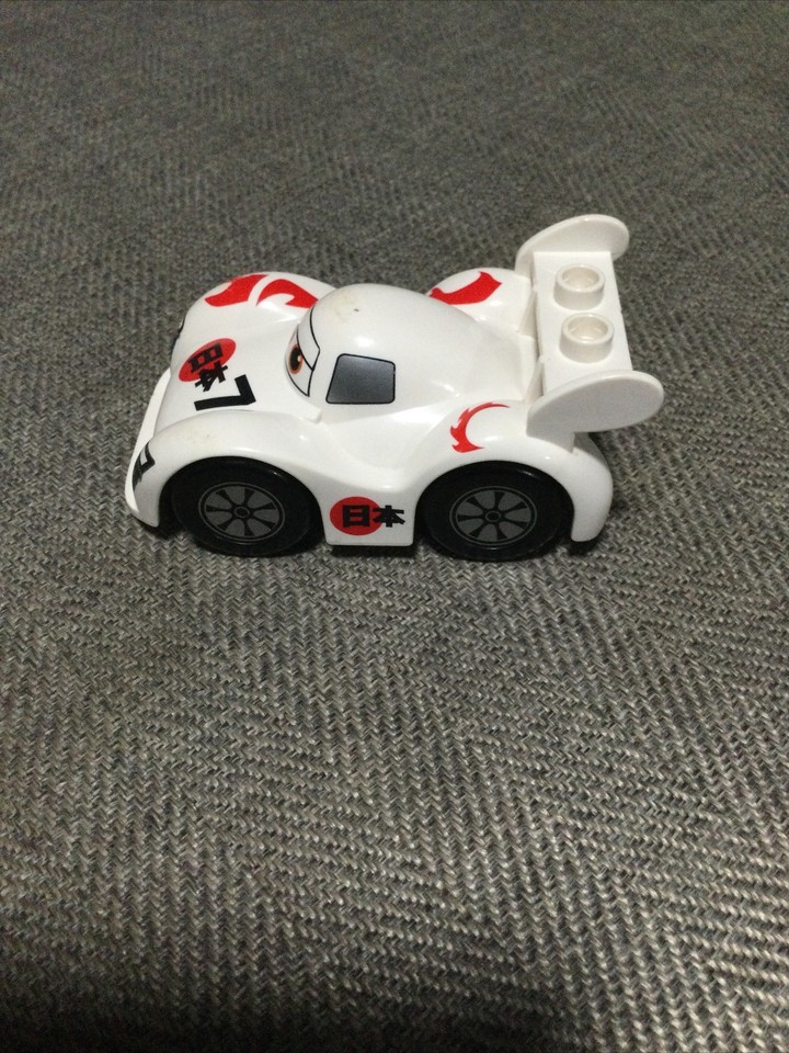 Lego Duplo Cars Japanese White With Red And Black Printing | eBay