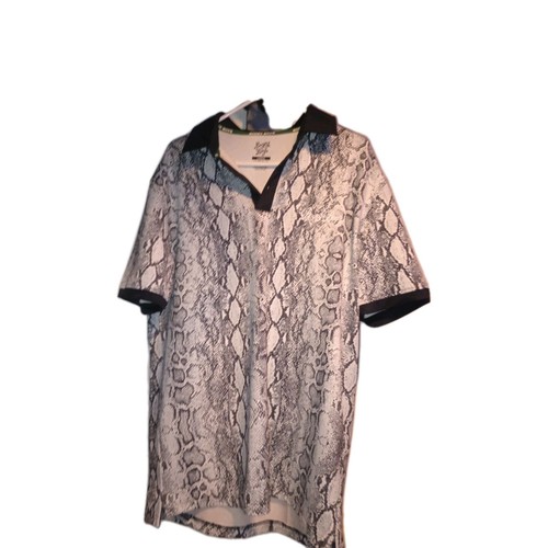 Bogey Boys Polo Mens Large Python Gray The Snake Print Performance Golf Shirt | eBay