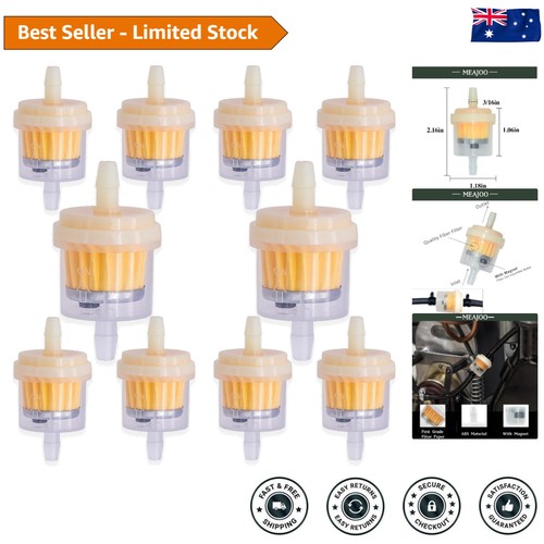 10PCS 3/16" Gas Inline Fuel Filters with Magnet for ATV & Small Engines ...