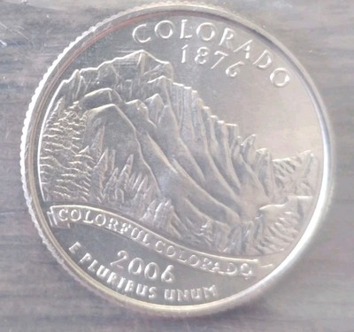 2006 D Colorado State Quarter seal. Mint error, extra boulder ...