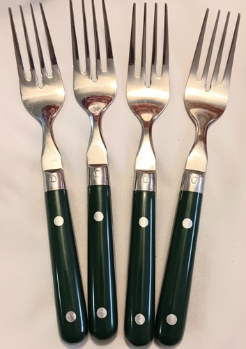 Rare Vintage Carnival Stainless Green Handle Flatware 20 Piece Set ...