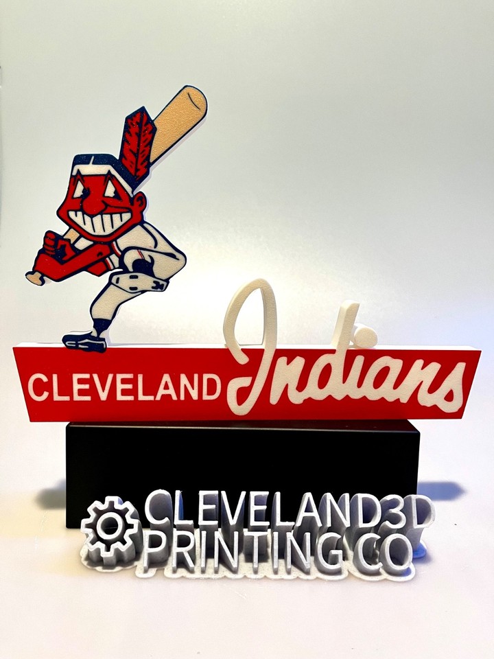 Larger 3D printed Cleveland Indians Chief Wahoo Municipal Stadium Gate ...