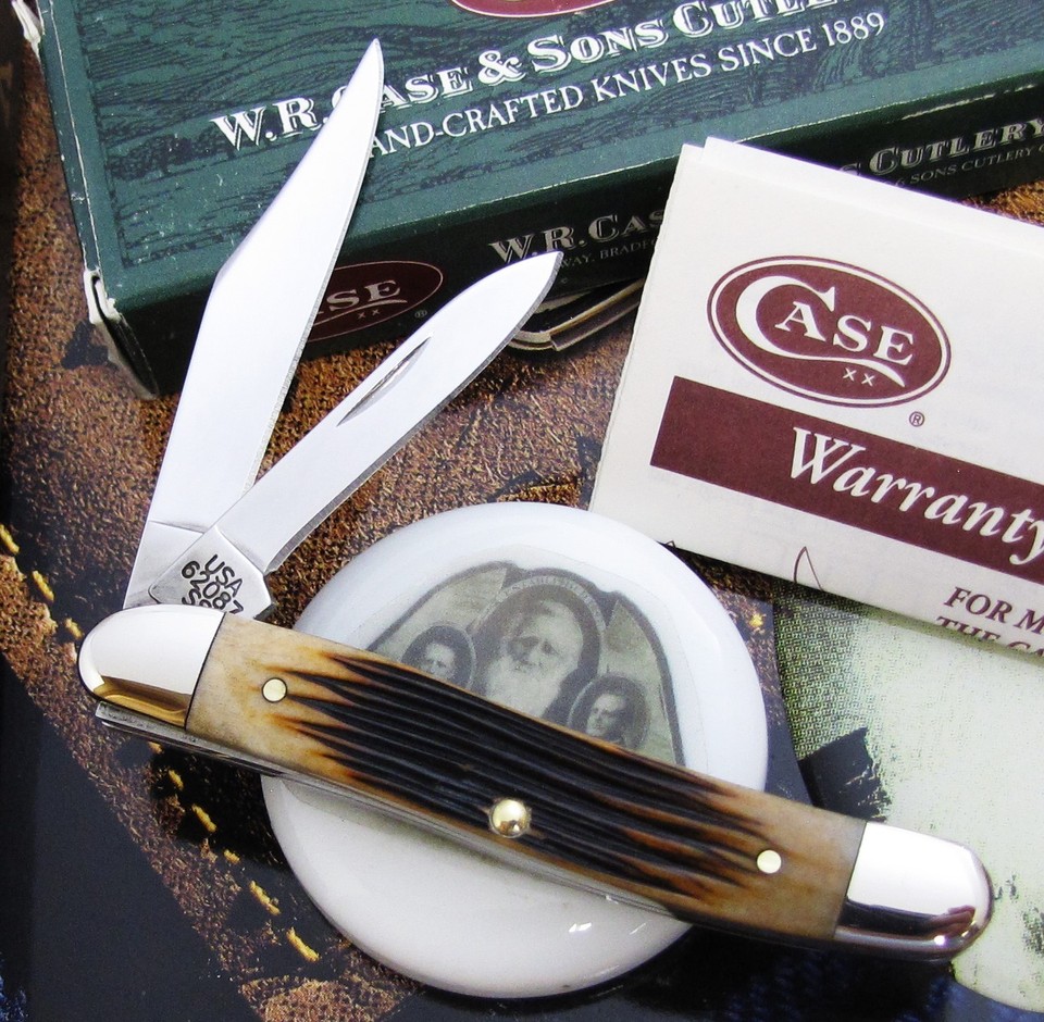 Case XX Swamp Rat Knife 2007 Barnboard Jig Bradford Brown Bone Mint In ...