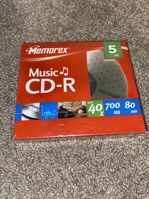 Memorex - Music CD-R - 5 Pack - 80 Minutes | eBay