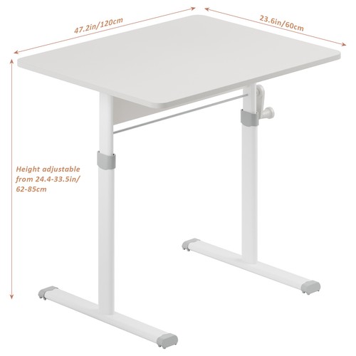 Hand Lifting Computer Desk Adjustable Height Anti-deformed for Reading ...