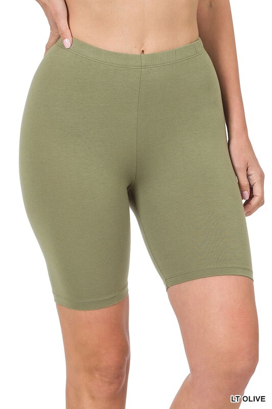 Womens Fitness Bike Shorts Soft Stretch Cotton Spandex Leggings Workout ...