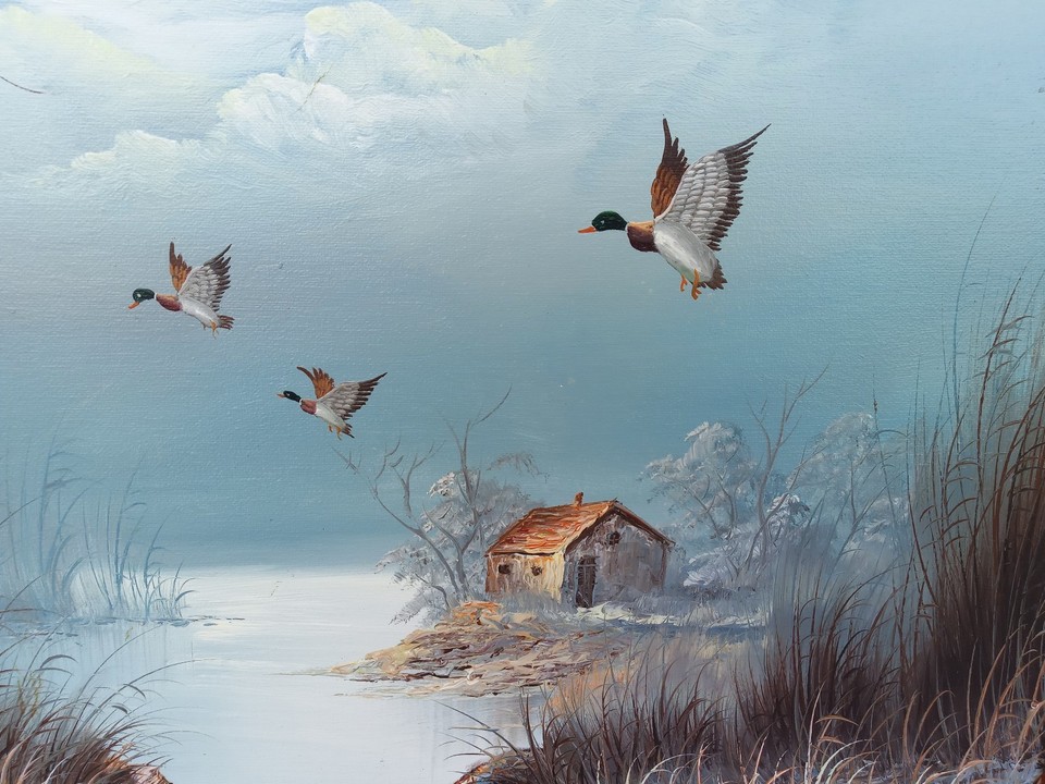 Beautiful Original Clara Inness landscape oil painting signed C. Inness ...