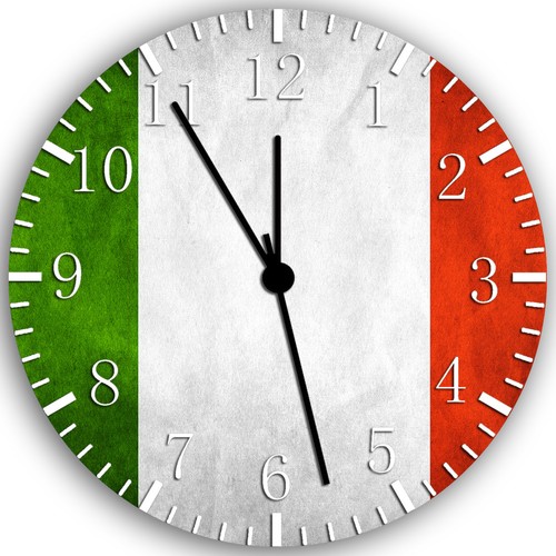Italian Italy Flag Frameless Borderless Wall Clock Nice For Gifts or ...