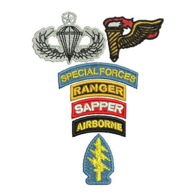 Special Forces Sapper Ranger Airborne SF Pathfinder Wings Embroidered ...