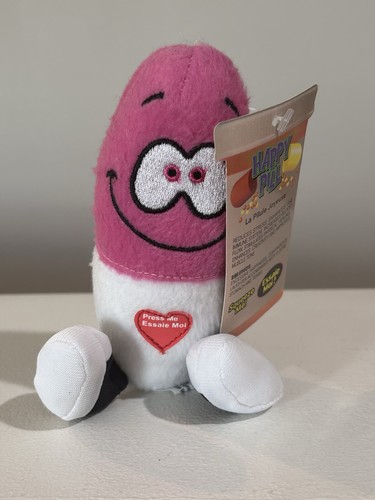 JUST FOR LAUGHS 6" PINK & WHITE HAPPY PILL GIGGLING TALKING PLUSH WITH ...