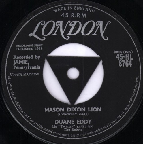 Duane Eddy Mason Dixon Lion 7" vinyl UK London 1958 tri centre label 45HL8764 | eBay