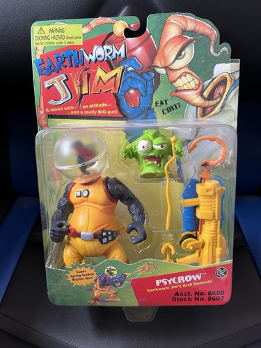 Playmates Earthworm Jim Vintage Figure Psycrow | eBay UK