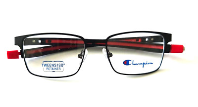 CHAMPION CATCH C01 BOY'S MATTE BLACK-RED FULL RIM EYEGLASSES FRAME 47 ...