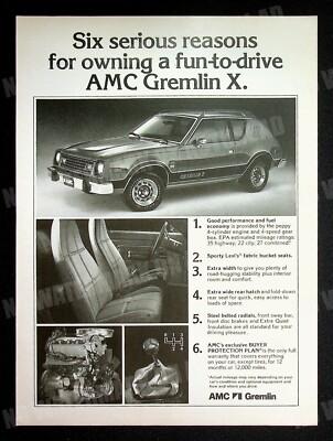 AMC Gremlin Hatchback Car 1978 Trade Print Magazine Ad Poster ADVERT | eBay
