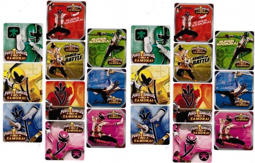Power Rangers SUPER SAMURAI 20 Large Stickers! Blue Red Greeen Yellow ...