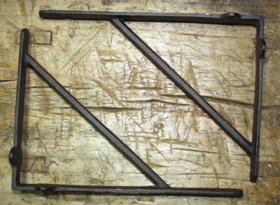 2 LG HD Cast Iron Antique Style CABLE Brackets Garden Braces Shelf ...