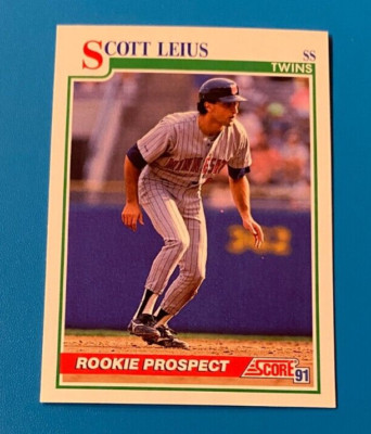 1991 TOPPS ROOKIE PROSPECT SCORE #370 SCOTT LEIUS MINNESOTA TWINS | eBay