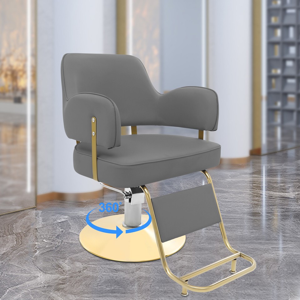 Rotatable Hairdressing Chair Height Adjustable Barber Chair with Foot ...