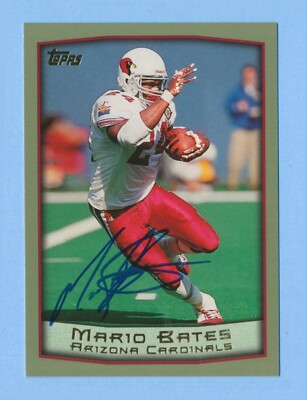 MARIO BATES- Signed/Autographed - 1999 Topps Card #144 - Arizona ...