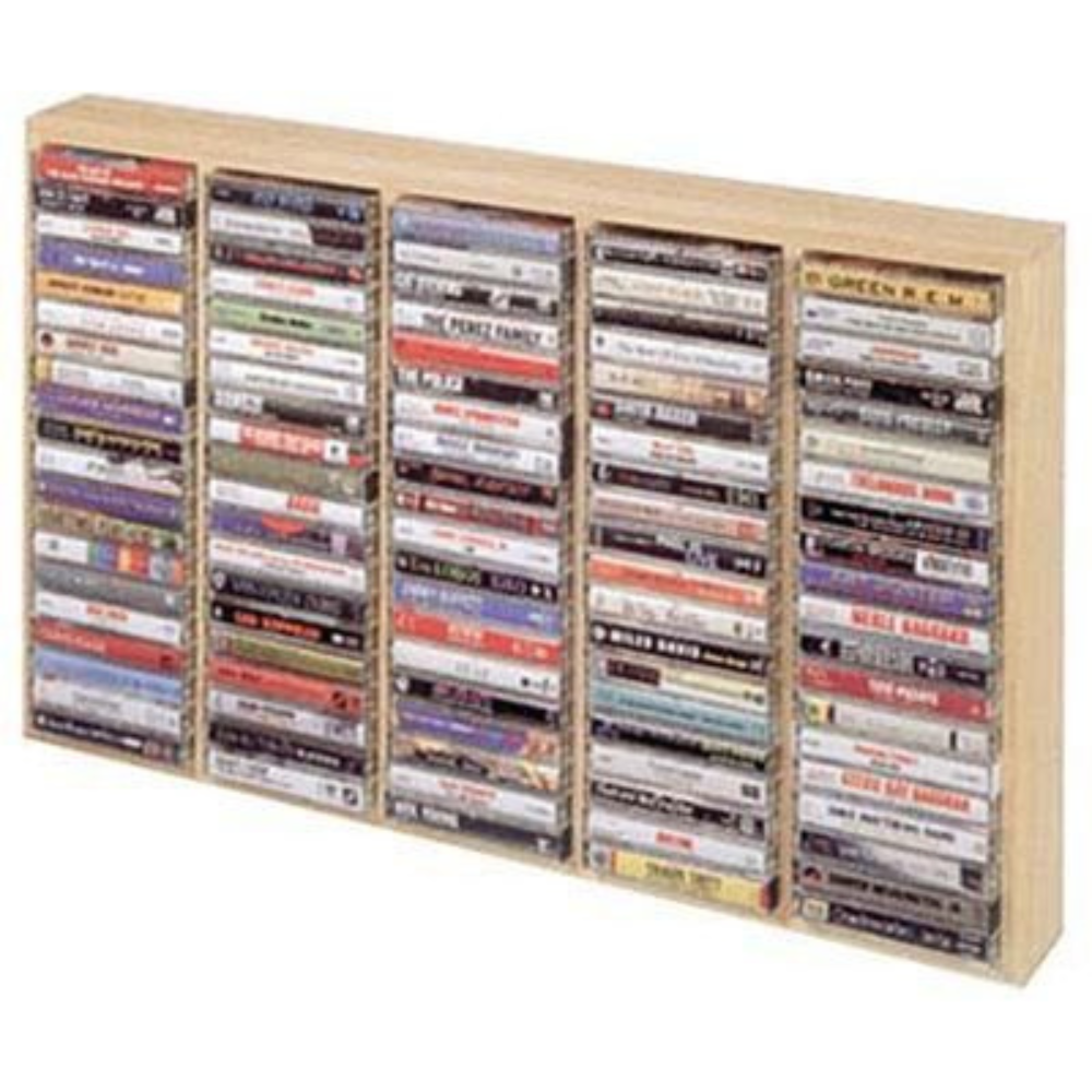 Kingdom 100 Capacity Wooden Cassette Rack | Organize Your Tapes and ...