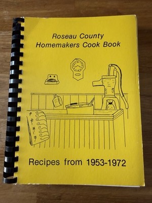 Vintage Cookbook Spiral Bound Recipes Roseau County Homemaker Mn 1953 ...