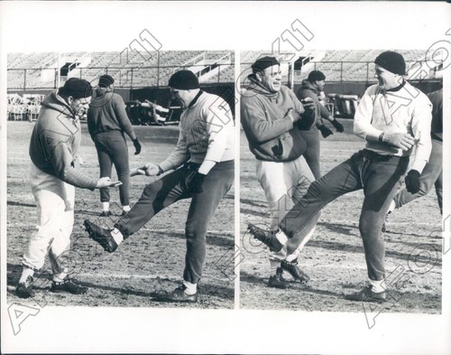 1963 New York Giants Dick Modzelewski & Jim Katcavage At Practice Press ...