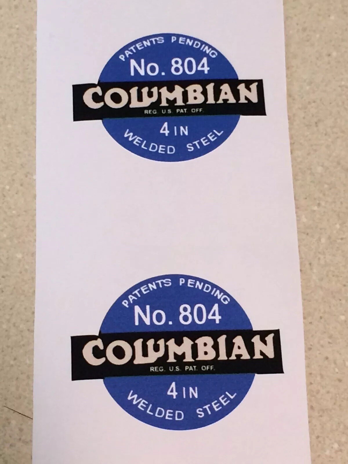 Vintage Columbian Welded Steel Vise No. 804 Sticker Decal Kit Only | eBay