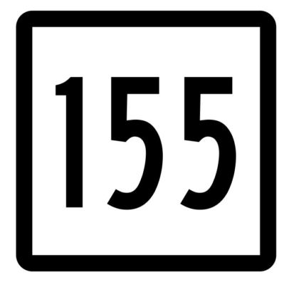Connecticut State Highway 155 Sticker Decal R5167 Highway Route Sign | eBay