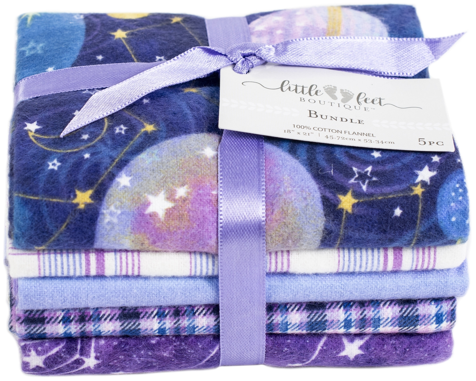 Fabric Editions Little Feet Boutique Fat Quarter Bundle 5pcs-Celestial ...