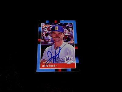 Jerry Reed Autographed 1988 Donruss Baseball Card #517 Seattle Mariners ...