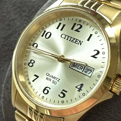 Citizen Quartz Gold Dial Ladies Watch EQ2002-91P | eBay