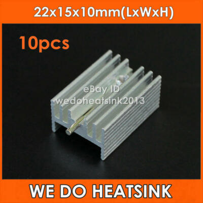10pcs 22*15*10mm Aluminum Heatsink Radiator Heat Sink for TO-220 TO220 ...