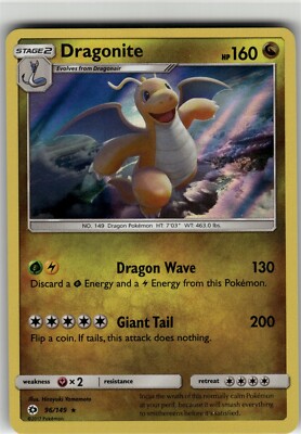 DRAGONITE Sun & Moon RARE HOLO #96 SUM(NM)(PKM) | eBay