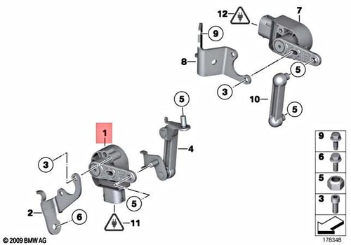 For BMW Genuine Headlight Level Sensor Rear Left 37146853755 | eBay