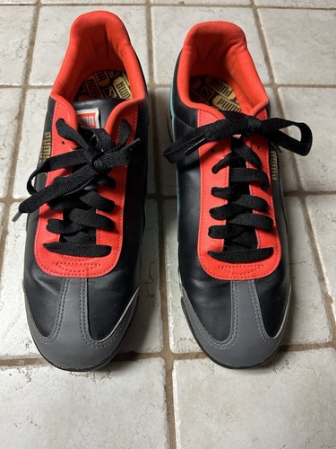 Puma Roma Black Teal Neon Orange Grey Shoes Mens Size 10 369571-04 (CP ...