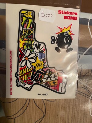 AUTOCOLLANT STICKERS BOMB VOITURE AUTO QUAD SCOOTER VÉLO 10X12 GUN | eBay