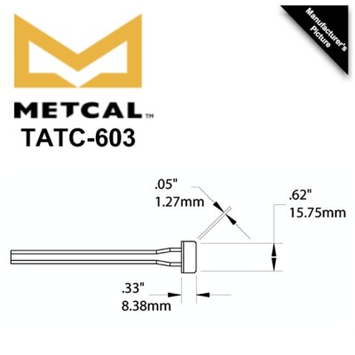 METCAL TATC-603 Talon Rework Cartridge, Tweezer, Blade, 15.75 mm (0.62 ...