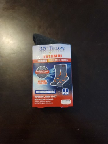 35° Below Thermal Socks Aluminized Fibers Nylon 1 Pair Grey Small ...