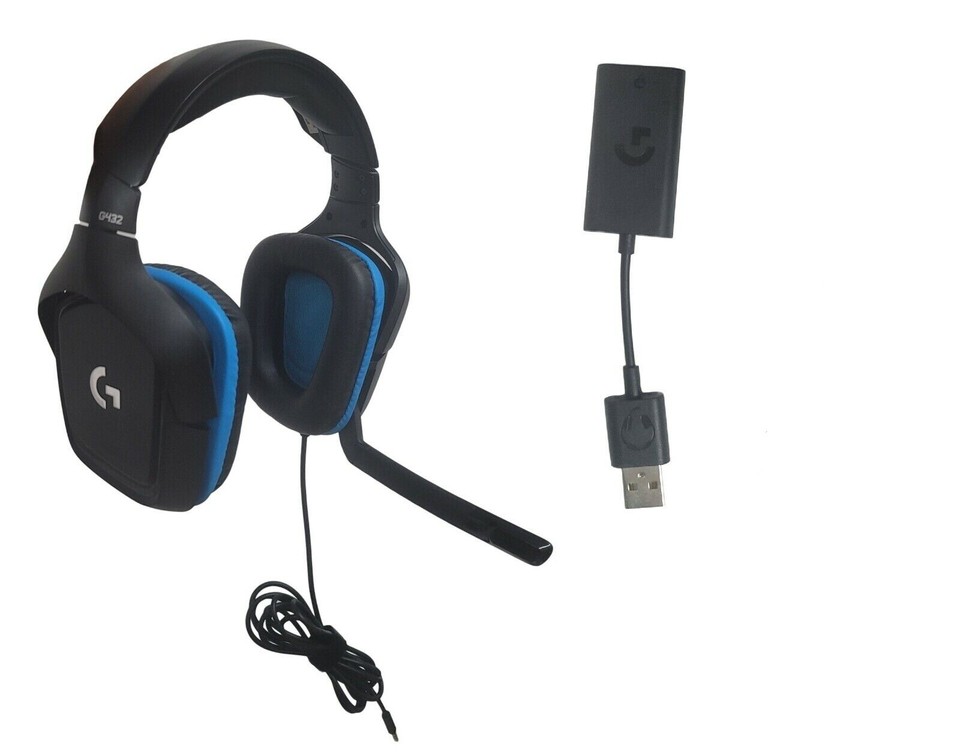 Logitech G432 7.1 Surround Sound Over-the-Ear Wired Gaming Headset | eBay