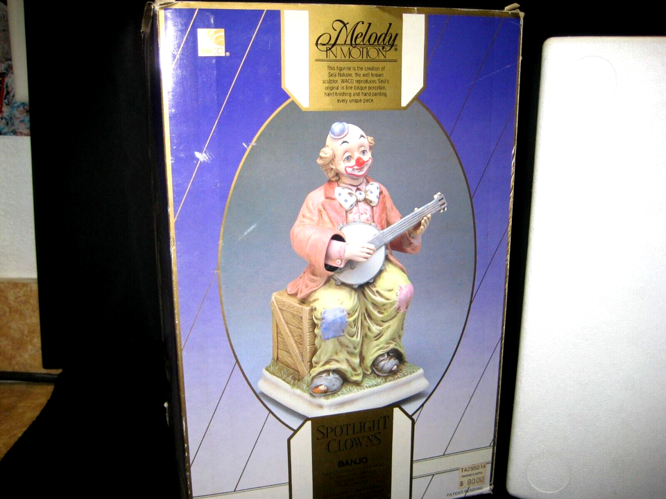 Melody In Motion SPOTLIGHT CLOWN BANJO New Condition w/ Boxes and ...