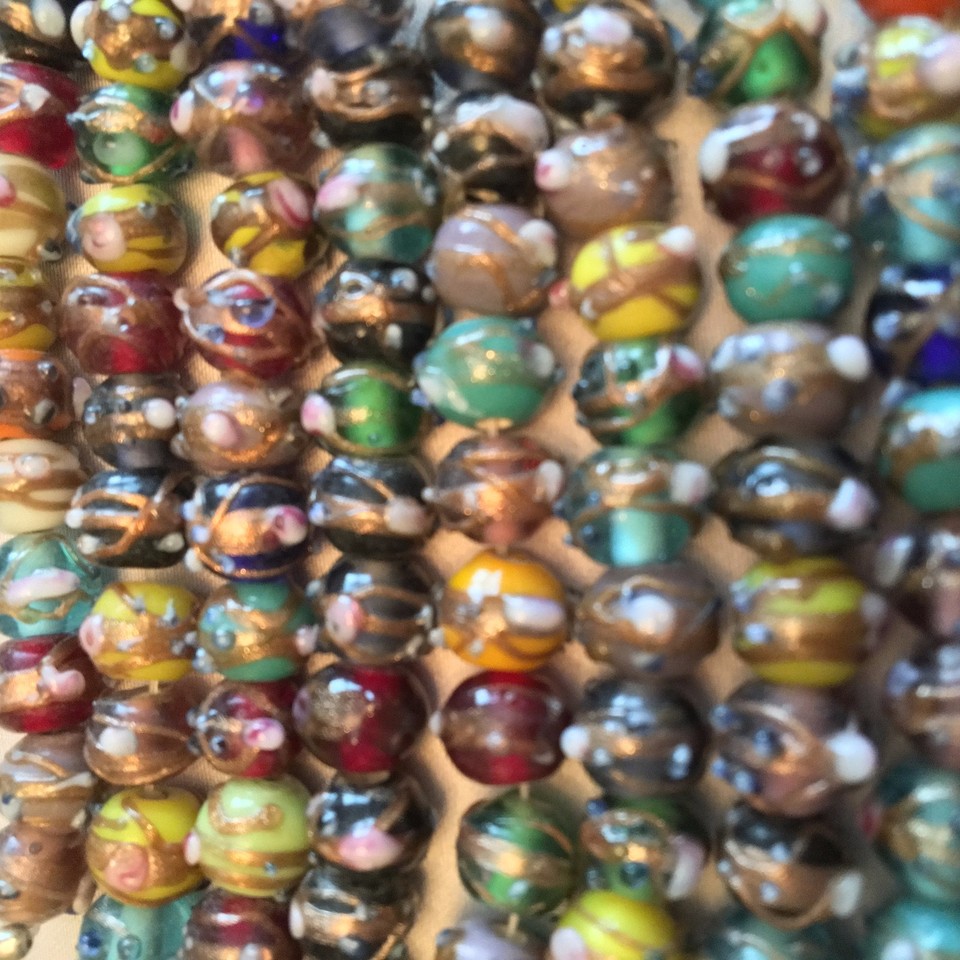 Venetian Florato Wedding Cake Beads, Approx 8x6mm and 13 Beads/Strand ...