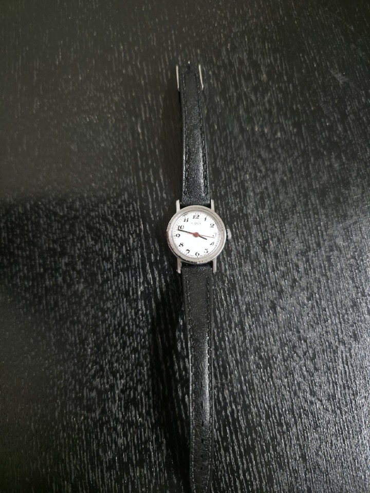 Timex watch white dial red second hand working | eBay UK