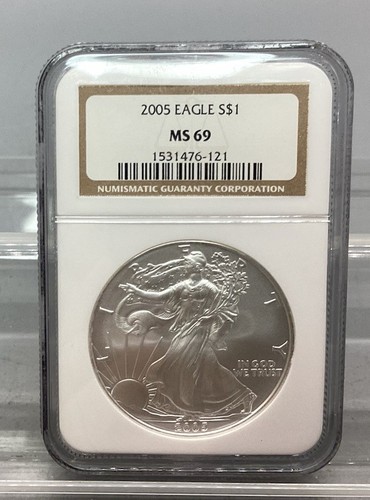 2005 American Silver Eagle - NGC - MS 69 | eBay