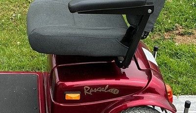Rascal Mobility Scooter with Charger, Cables, Basket, Seatback Bag, and ...