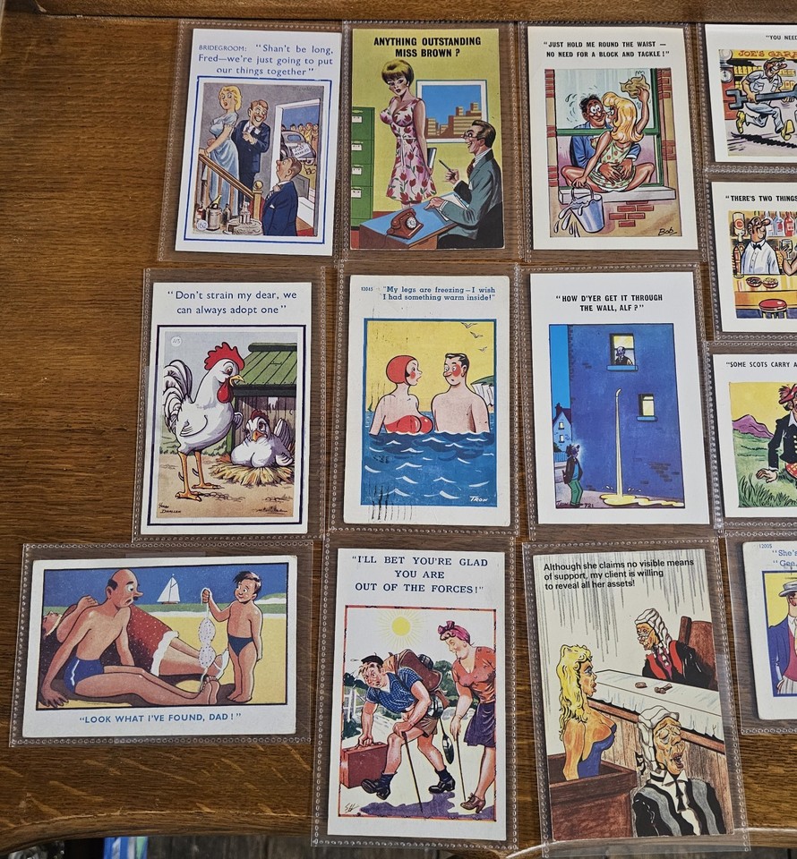 Collection of Antique / Old/ Vintage Mainly Humorous Saucy Postcards ...