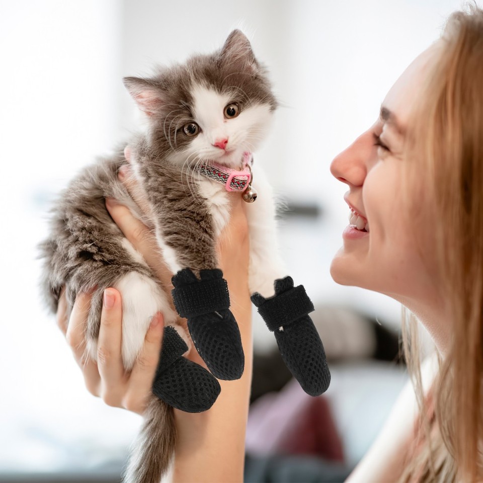 4Pcs Nail Covers Cat Shoes Cat Booties Cat Claw Covers Indoor Pet Shop ...