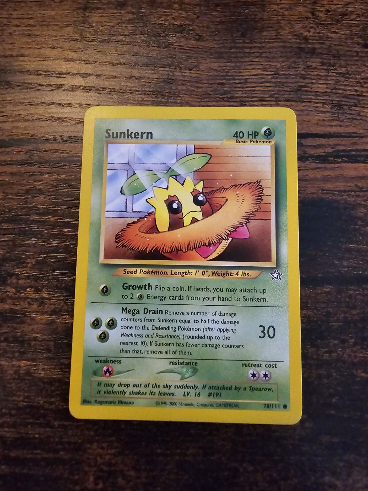 SUNKERN - Neo Genesis Set - 78/111 - Common - Pokemon Card - Unlimited ...