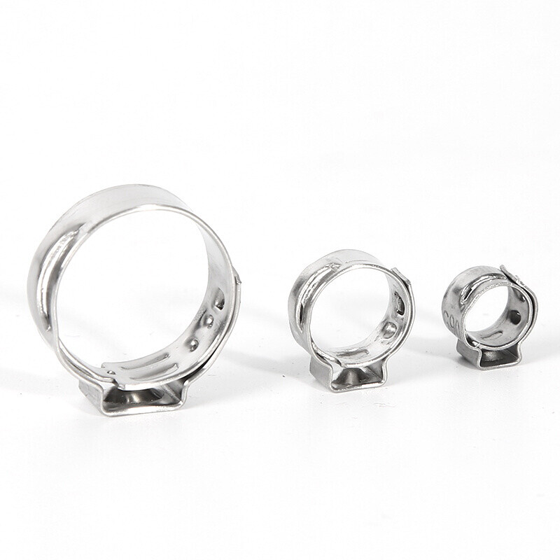 10/100X 304 Stainless Steel Single Ear Hose Clamps Assortment Water ...